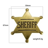 2 pcs Sheriff Badge, Deputy Kids Sheriffs Badges Western Toy Sheriff's ...