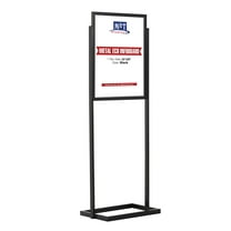 M&T Displays Double Sided Floor Standing Pedestal Metal Eco Info Board ...