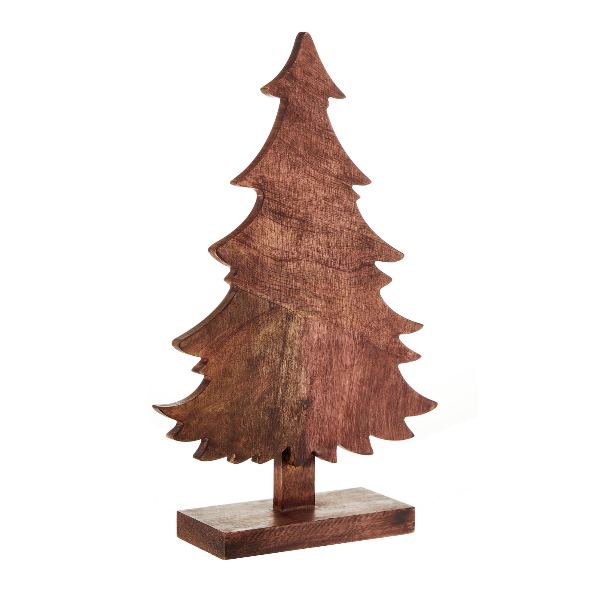 CHRISTMAS TREE DECORATION RUSTIC NORDIC MANGO WOOD RUSTIC ORNAMENT ...