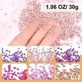 Uxcell 6Pcs Crushed Glass Chips High Luster Irregular Glass Chips 1.06 oz Purple, Lavender ...