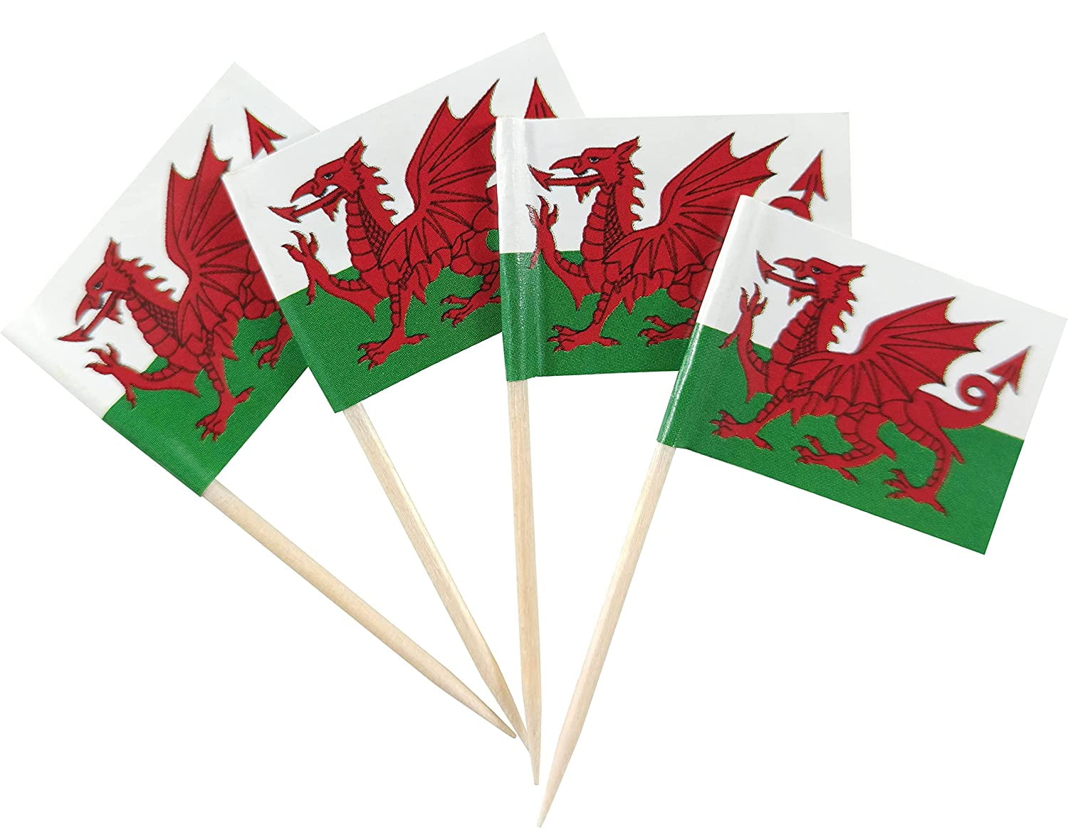 Wales Toothpick Flag Welsh Mini Small Cupcake Topper Flags (200 pcs ...