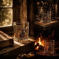 ChicYu 3.15In Square Base Highland Cow Whiskey Glass Scottish Spirit ...