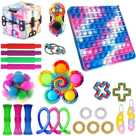 HTCM Cheap Fidget Packs Anti-Anxiety Tools - 25Pcs Sensory Fidget Block ...