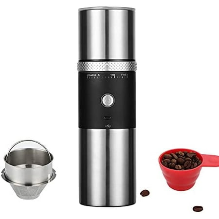 Electric Burr Coffee Grinders Portable Small Personal Coffee Maker with ...