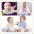 6 Pack Muslin Baby Bibs, 8-Layer Organic Cotton, Adjustable for Unisex ...