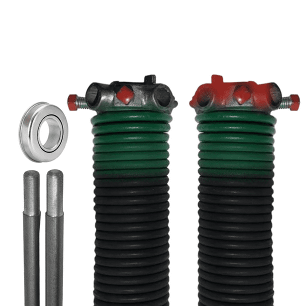 Garage Door Torsion Springs (243 x 1.75 x 31) - Pair | 1" Steel Bearing ...