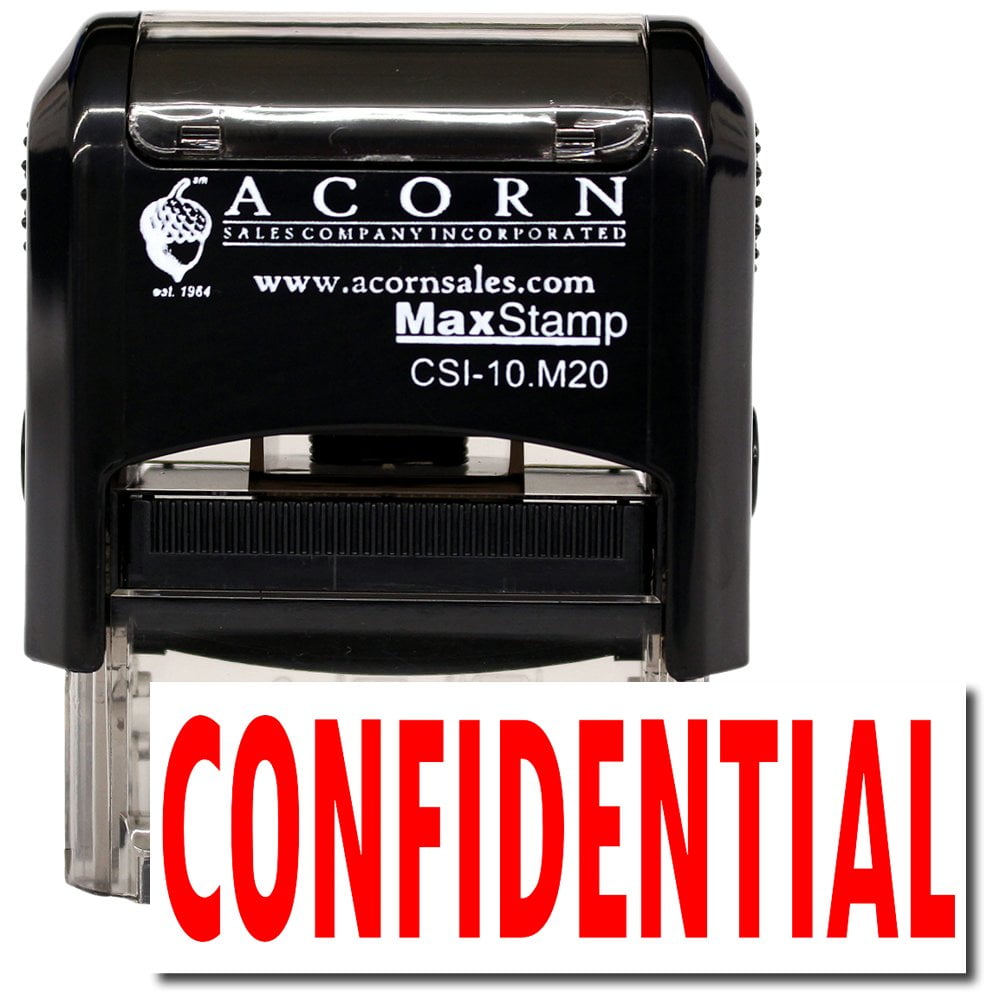 Self-Inking Confidential Stamp with Orange Ink - Walmart.com - Walmart.com
