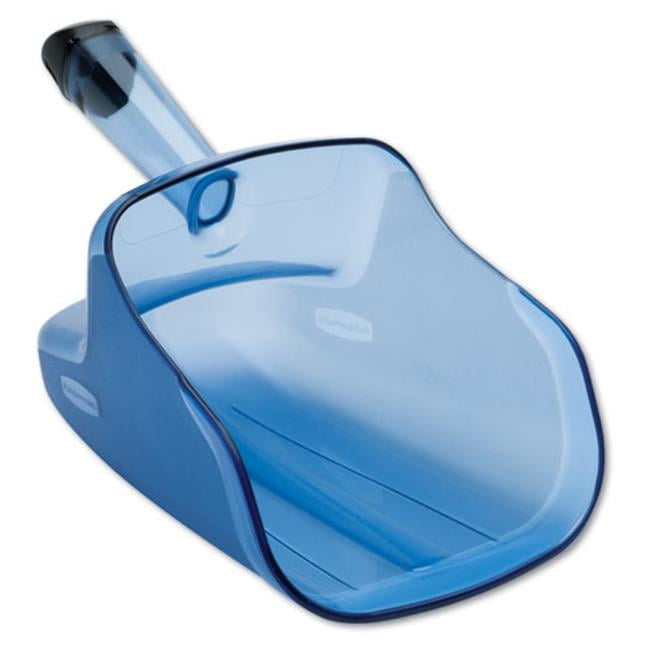 Rubbermaid Commercial Products 9F50 Hand-Guard Scoop - Transparent Blue ...