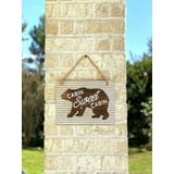 Bear Inspired Wall Door Sign Pediment Rustic Outdoorsy Cabin Lodge Home ...