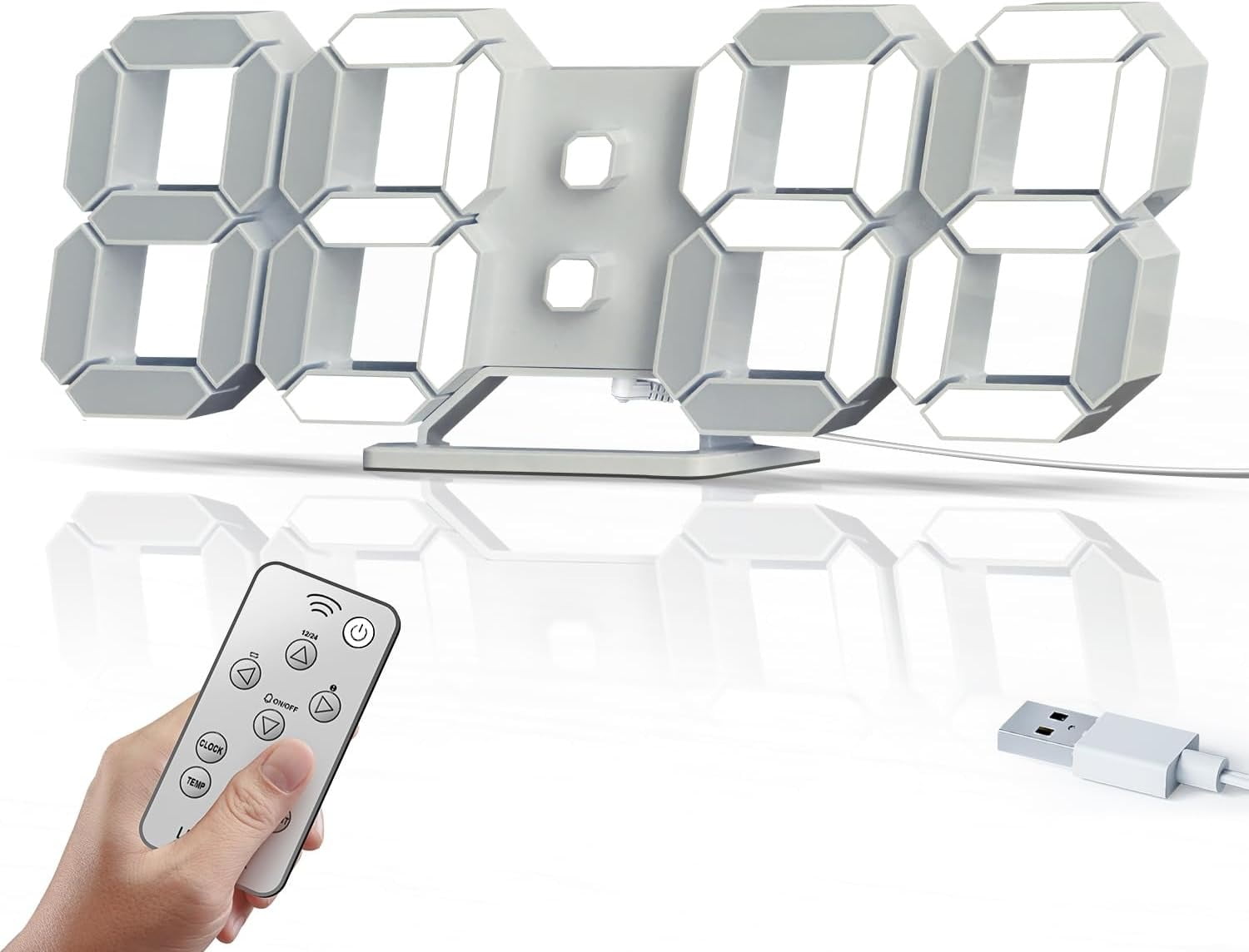 Reloj de pared LED digital Relojes de escritorio modernos 3D con ...