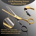 Hair Cutting Scissors Professional, Thinning Shears, Black Gold ...