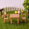 Miniature Table And Chairs Set Fairy Garden Mini Garden Furniture Set ...