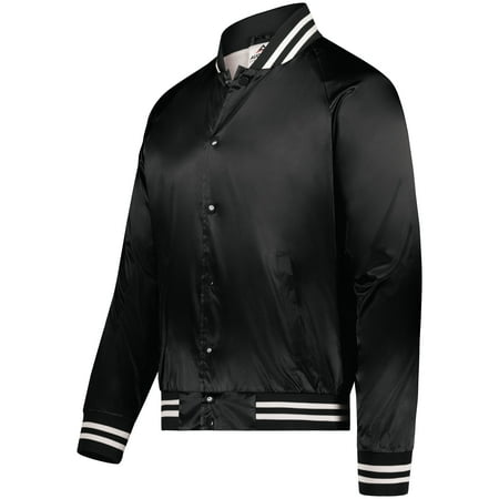 Satin Baseball Jacket/Striped Trim S Metallic Gold/White | Walmart Canada