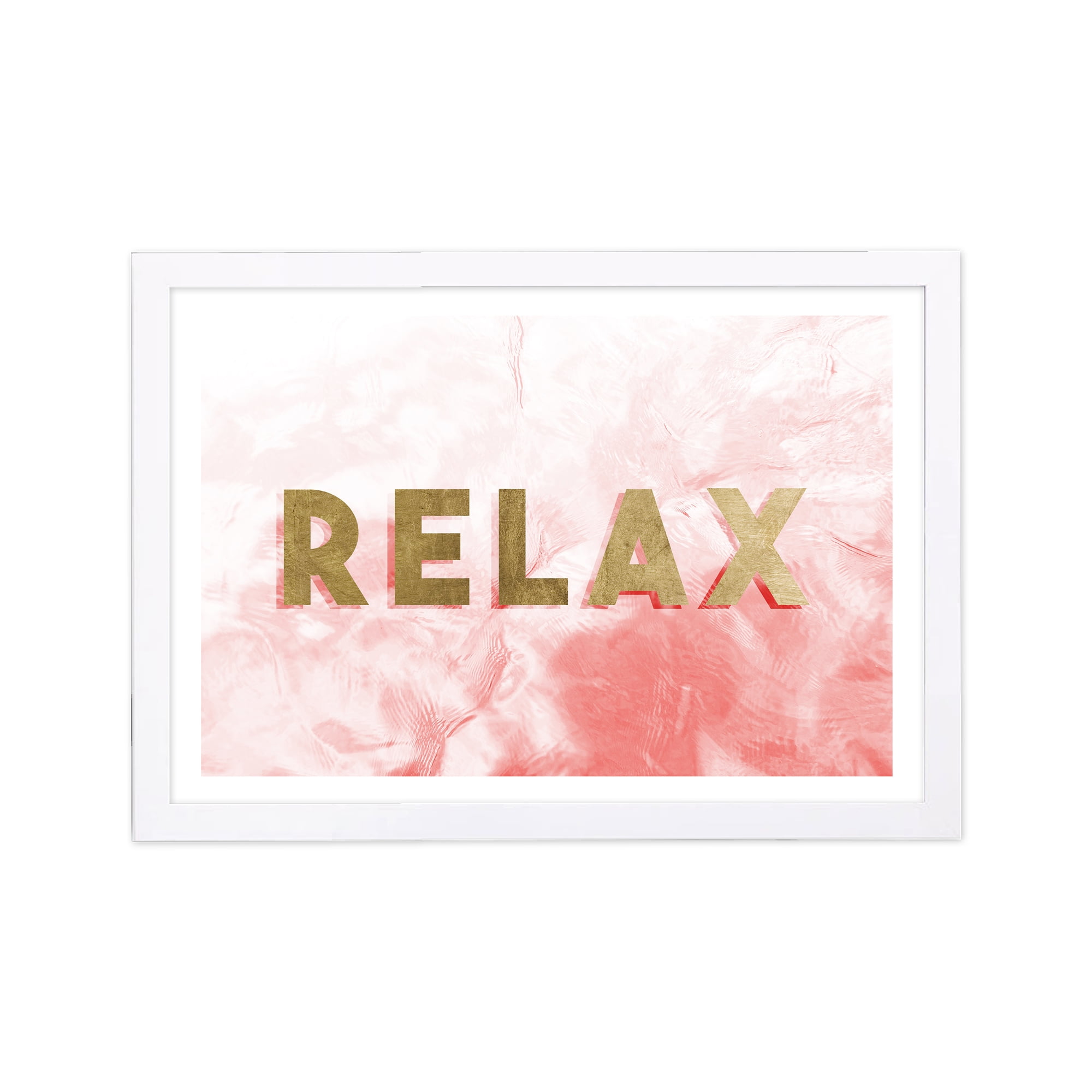 Wynwood Studio Typography and Quotes Framed Wall Art Prints 'Relax Pink ...