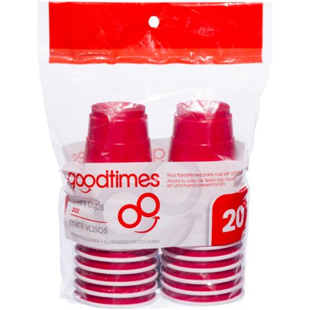 20 Pack 2oz Red and White Mini Plastic Cups | Walmart Canada