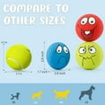 2/3/6 Pack 2.8" Smiley Face Squeaky Dog Toys Soft Dog Balls Latex ...