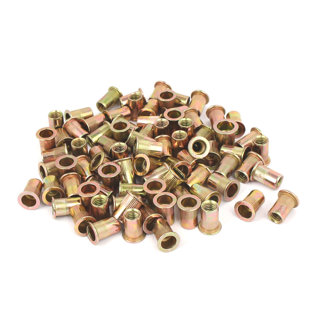 5 16 18 Straight Knurled Rivet Nut Insert Nutsert Bronze Tone 100pcs