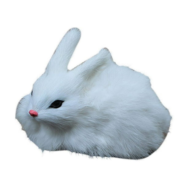 Cute 15cm Mini Realistic Simulation Rabbit Plush Toy Animal Bunny Model ...