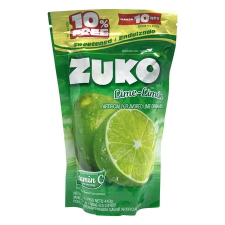 Zuko Drink Mix, Lime, 14.1 Oz, 1 Count - Walmart.com