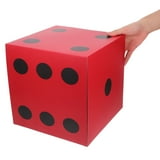 WORGEOUS 3pcs Oversized Dice Box Decorations Giant Paper Dice Cards ...