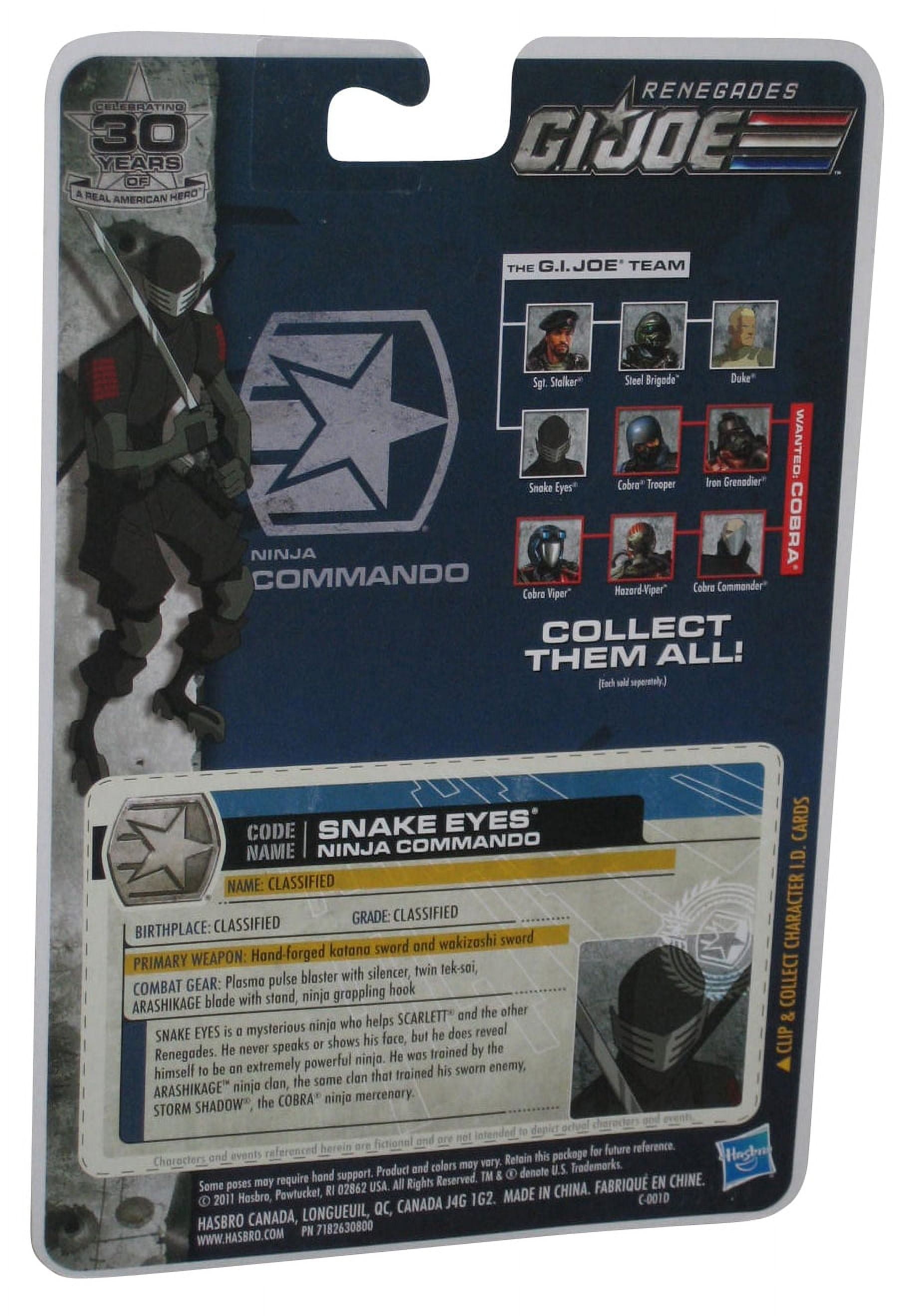 Gi Joe Renegades Snake Eyes Face