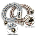 Watflow Stainless Steel Washing Machine Hoses 4Ft with 90 Degree Elbow ...