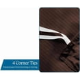Oversized Queen ( 100" x 100" ) (Chocolate, Stripe) 3-Piece Duvet Cover ...