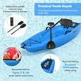 Goplus 6ft Youth Kids Kayak w/Paddle Storage Hatche 4-Level Footrest ...