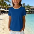 Boys Summer Casual Short Sleeve Shirt Blend Round Neck Tee for Everyday ...