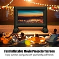 Costway 14FT Outdoor/Indoor Inflatable Movie Projector Screen, Backyard ...