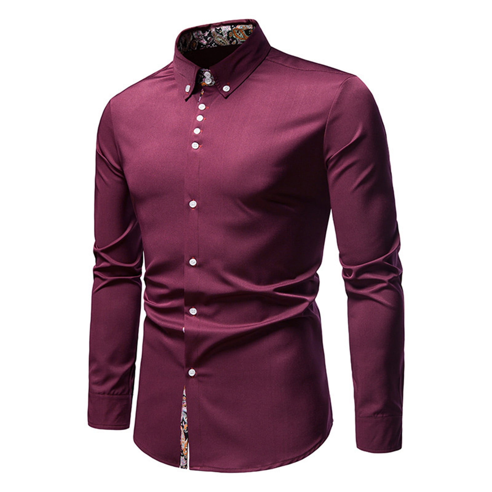 Click here for Penkiiy Mens Casual Long Sleeve Dress Shirt Print... prices