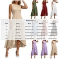Vivianyo HD Women's Sleeveless High-Low Midi Dress, Round Neck Flowy ...