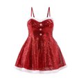 No Boundaries Santa Mini Dress with Faux-Fur Trim, Women’s and Women’s ...