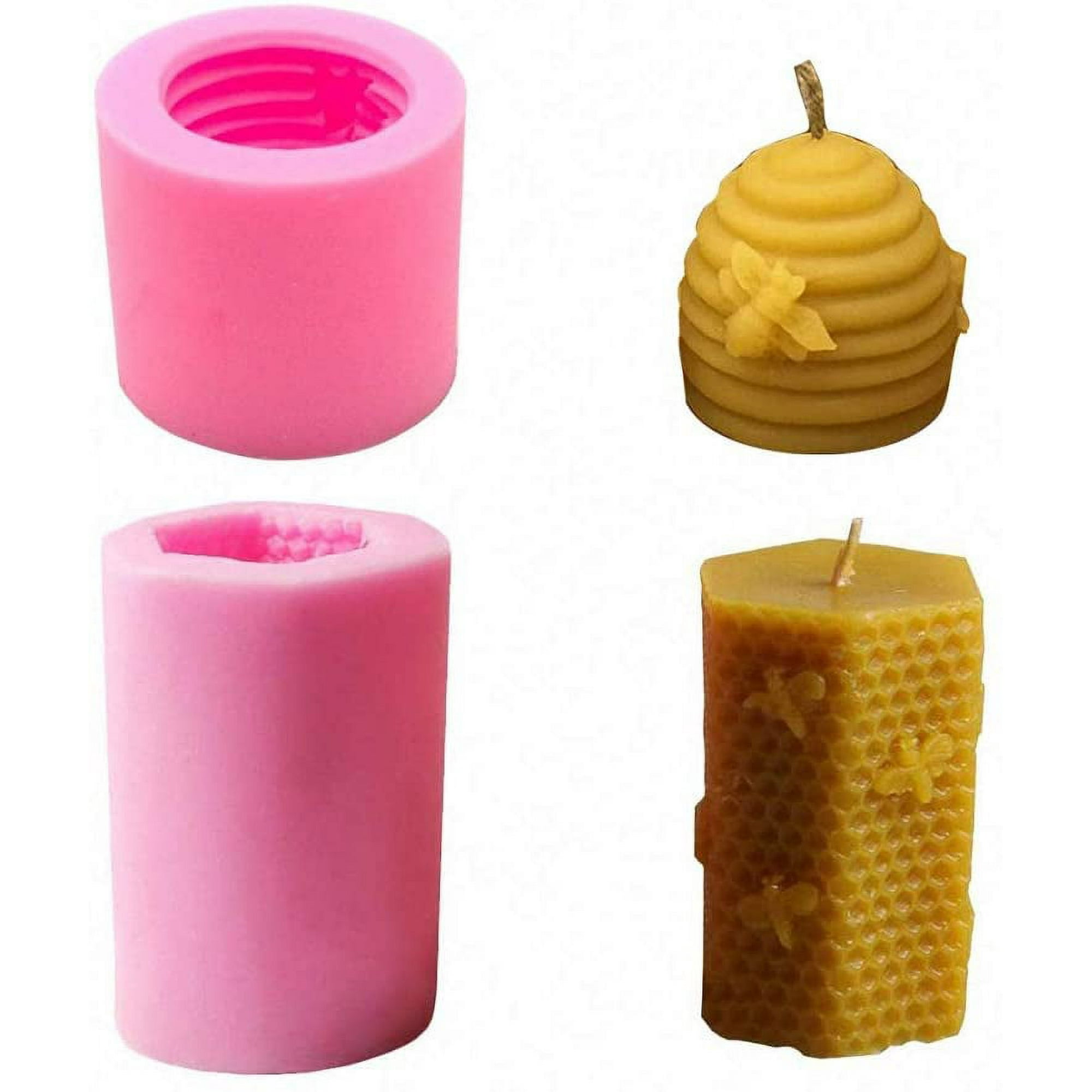 Click here for Lunfar 2 Pack 3d Bee Honeycomb Candle Molds Beehiv... prices