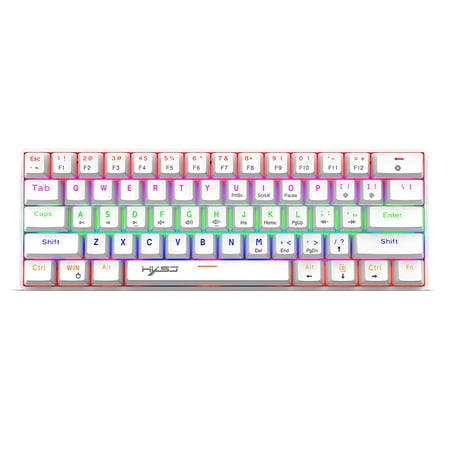 HXSJ V900 Wired 61-key Compact Mechanical Keyboard RGB Backlit Keyboard ...