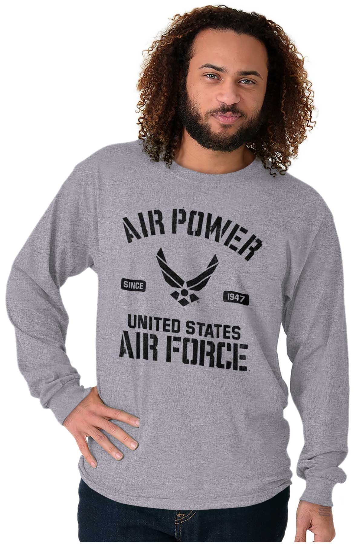 Us Air Force USAF Power Wings Logo Long Sleeve TShirt Men Women Brisco ...