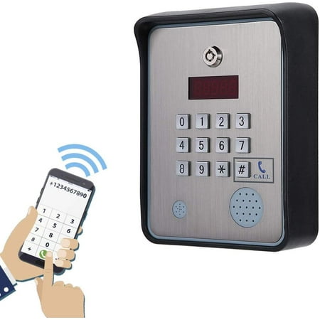 GSM Audio Intercom, DC 12V Gate Opener Access Controller Stainless ...