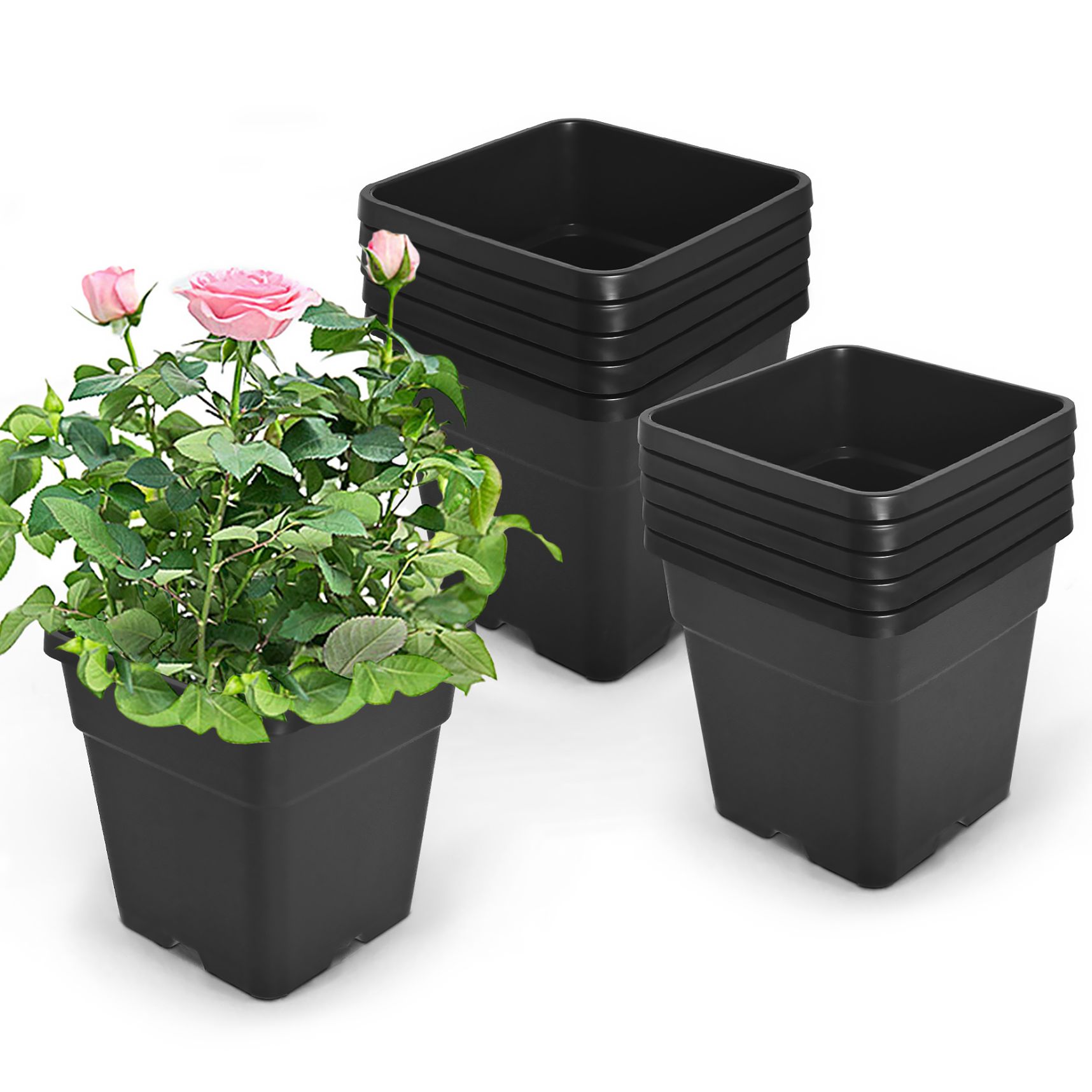 3 Gal. Plastic Nursery Pots (11.36 Liters) 10-Pack - Walmart.com