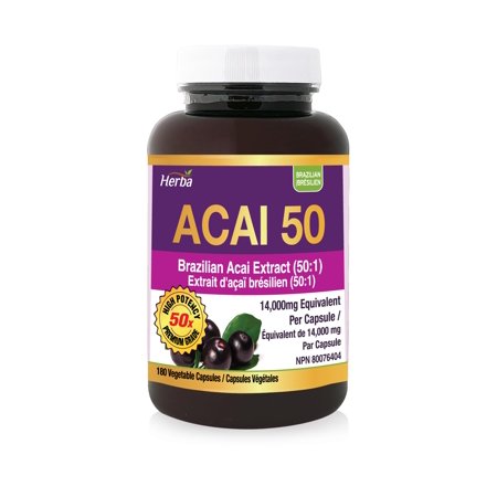 Herba Acai Berry Capsules – 180 Vegetable Capsules | 14,000mg ...