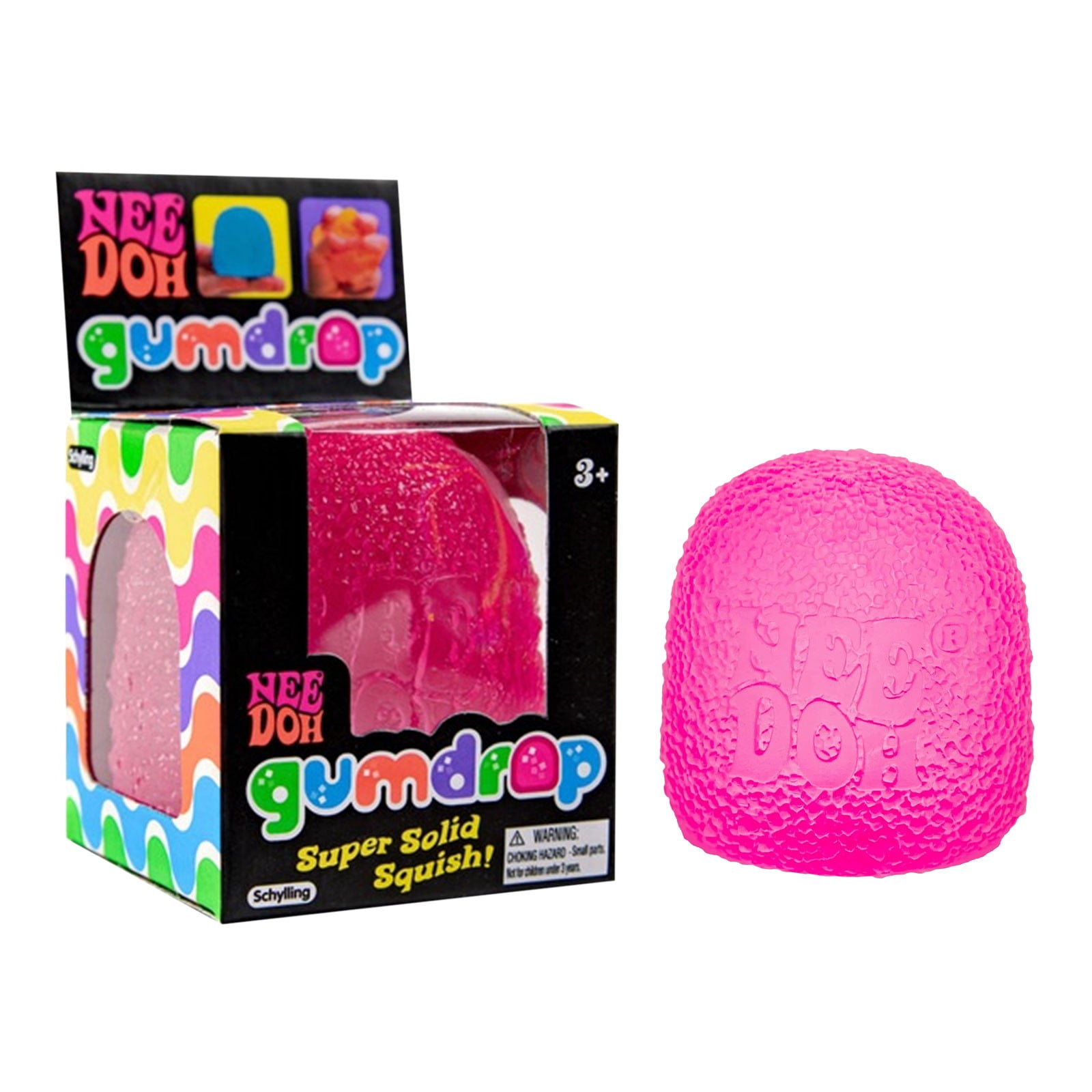 Gumdrop Textured Sensory Toy with Solid Squish 2.5" Tall Colors May ...