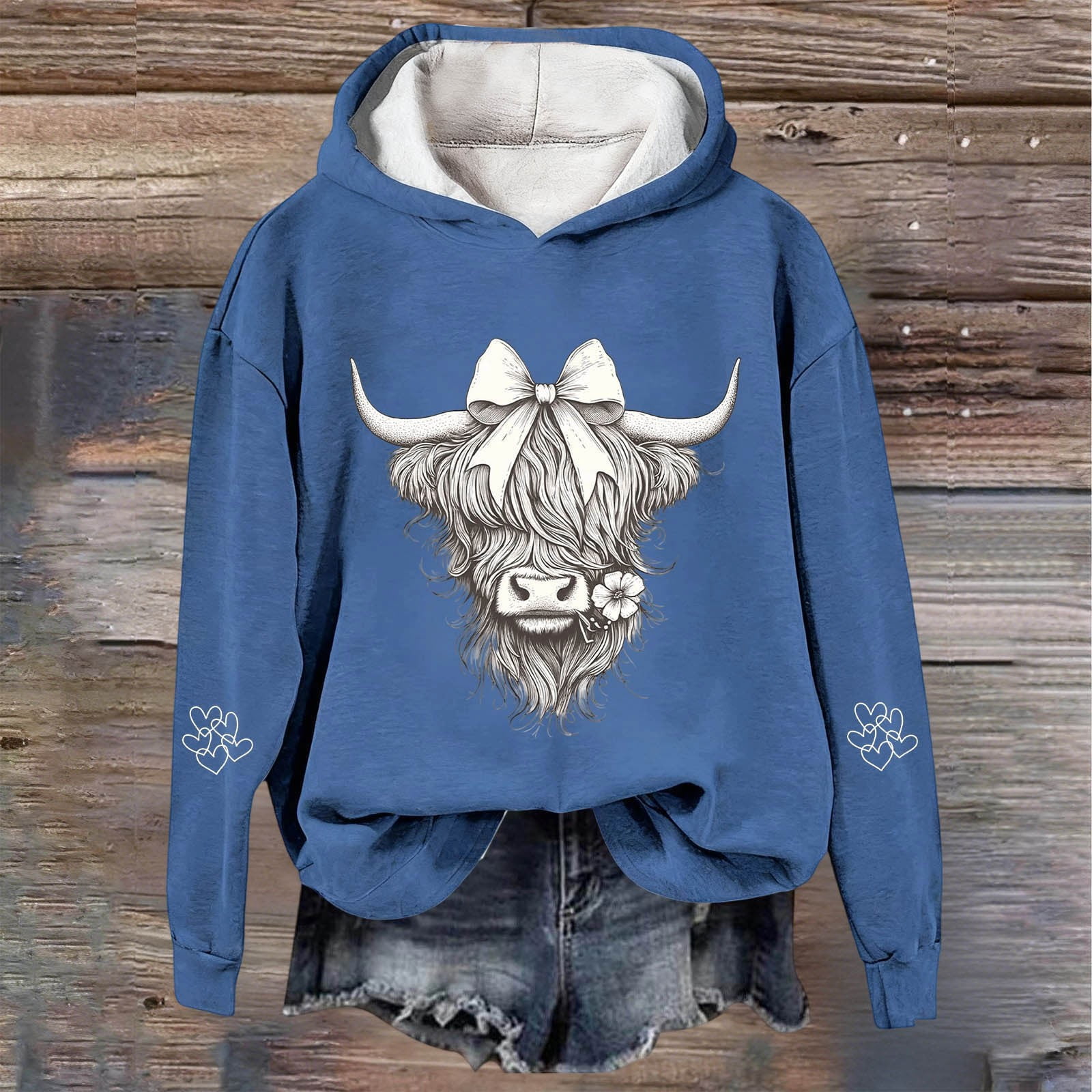 Click here for Chaochao Womens Hoodies & Sweatshirts Cow Print Ho... prices