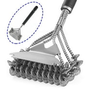 GRILLART Heavy Duty Metal BBQ Grill Brush and Scraper, 18'' Stainless ...