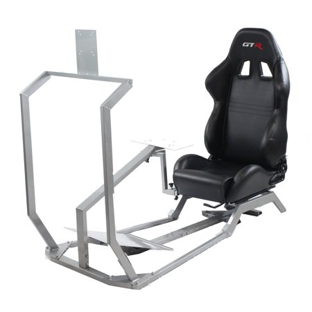 GTR Simulator GT Model Racing Simulator Cockpit Silver Frame with ...