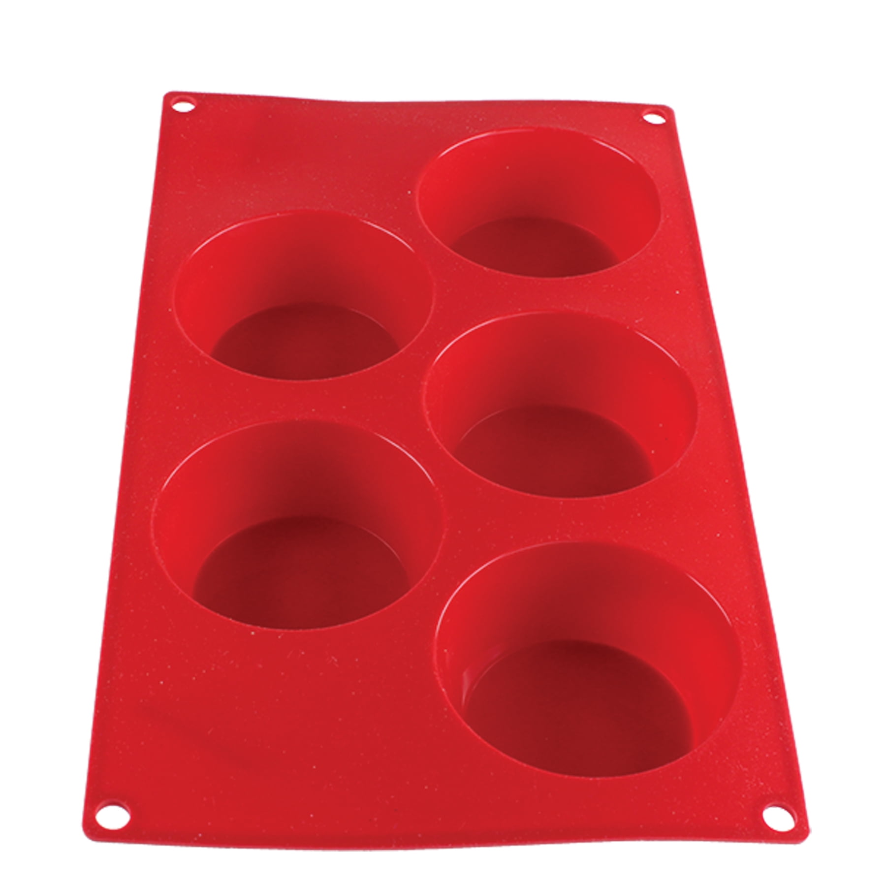 excellante-4-57-oz-muffin-high-heat-silicone-baking-mold-5-cavities