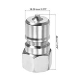 Uxcell G3/8 Female 0.75" OD Pipe Fitting Plug Adapter Hydraulic Quick ...