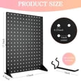 2 Pcs Metal Pegboard Display Stand with 30 Peg board Hooks, Desk ...