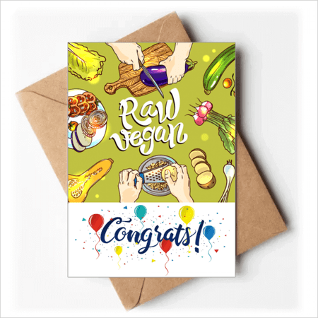 Raw vegan Vegetables Potato Tomato Wedding Cards Congratulations ...