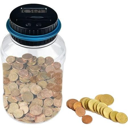 Electronic Money Box Euros 1.8L Large Capacity, Digital Electronic ...
