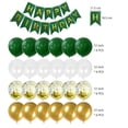 Borsgye Birthday Party Decorations Gold Green Happy Birthday Banner ...