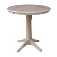 36" Round Counter Height Table with 12" Leaf and 2 Madrid Stools ...
